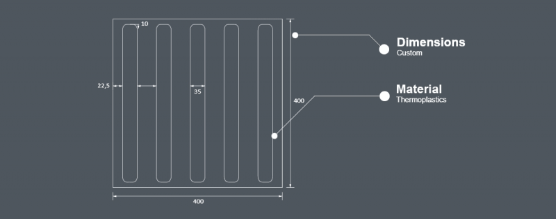 Guidance Path Tactile Paving made from Thermoplastic